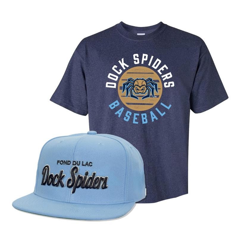 T-Shirt and Dock Spiders "The Griswold" Carolina Blue Snapback Bundle ...